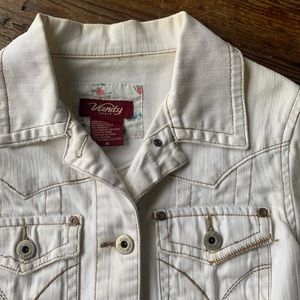 Vanity | Jackets & Coats | Vanity White Western Trucker Jean Denim ...